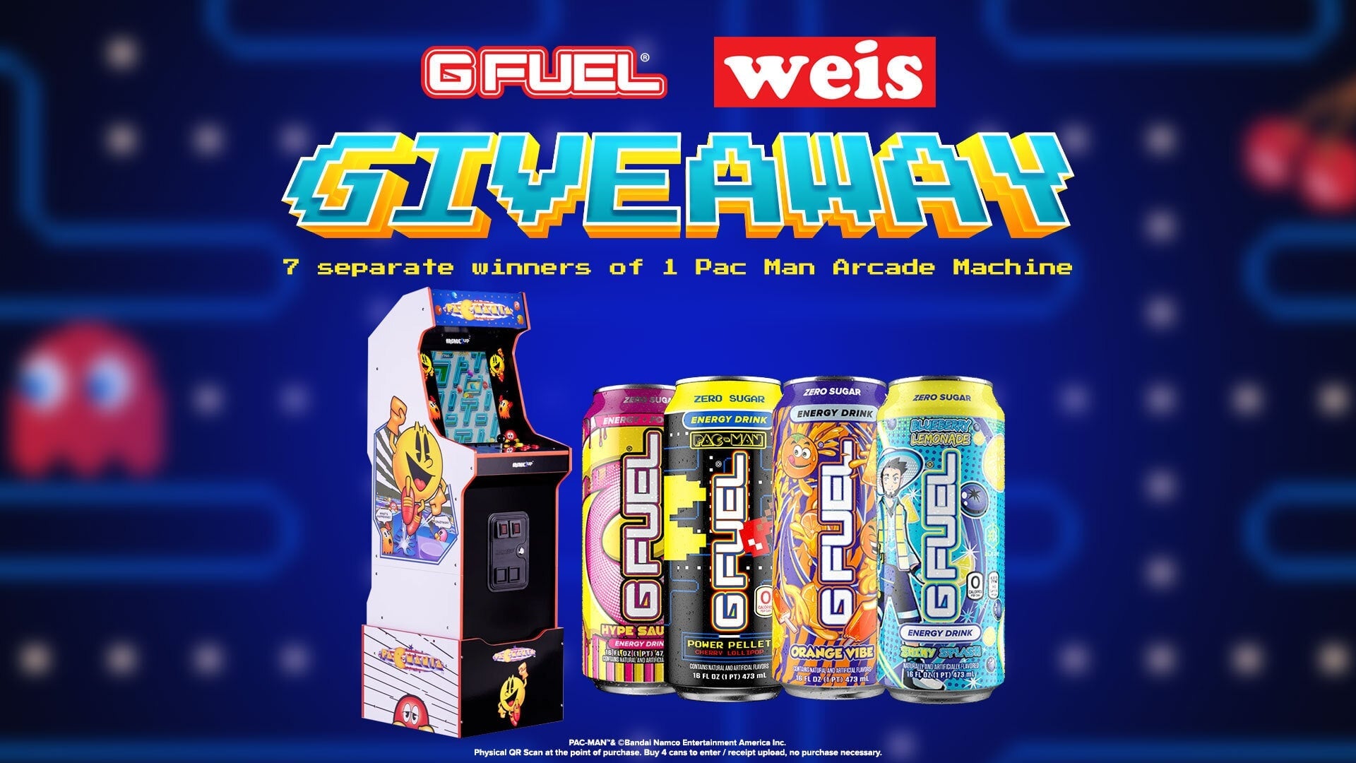 G FUEL x Weis Markets PAC-MAN™ Arcade Giveaway