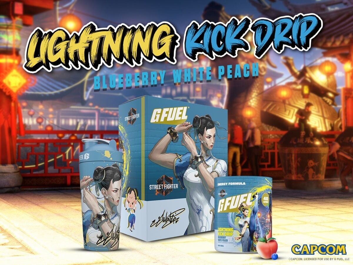 Hit those perfect combo's with this G FUEL x Street Fighter: Chun-Li d