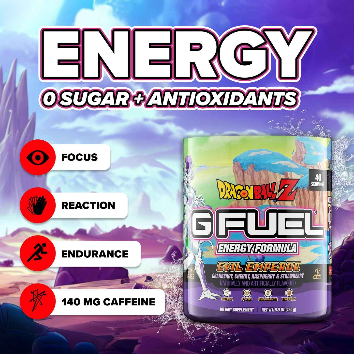 G FUEL x DBZ | Evil Emperor Energy Tub