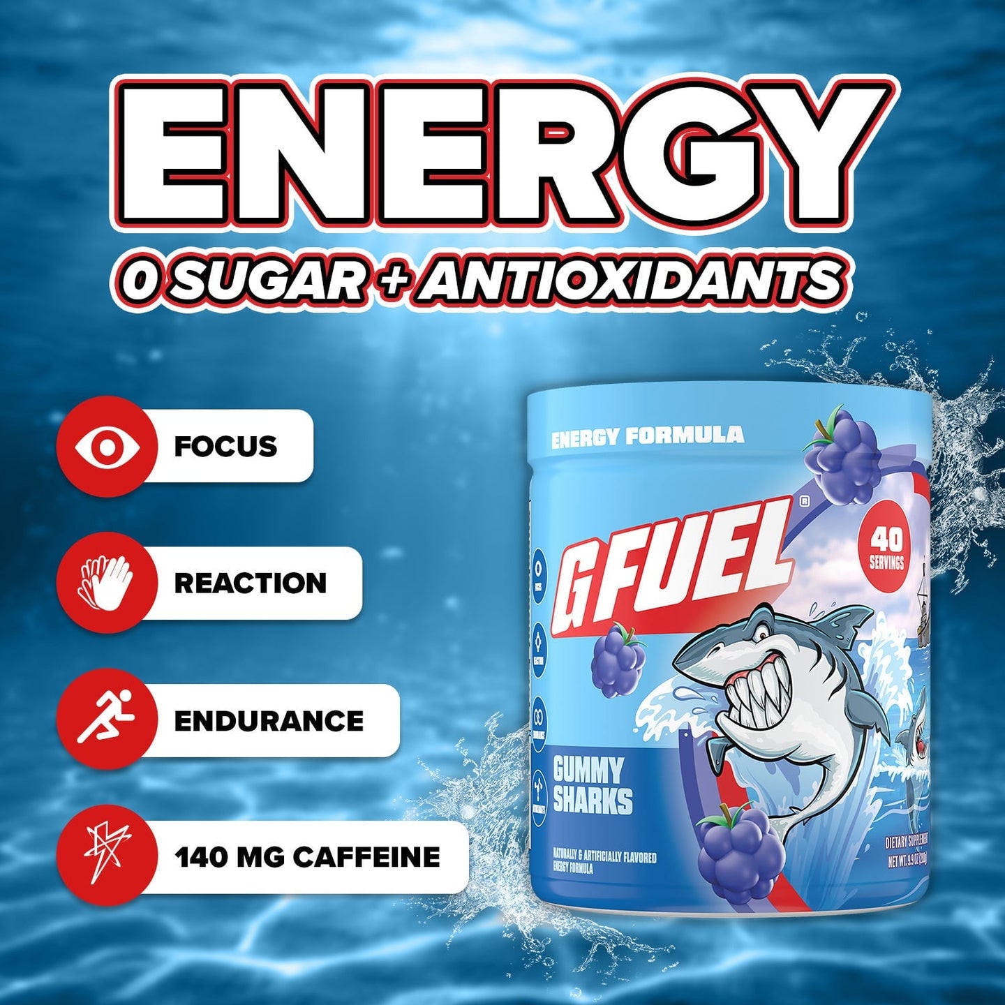 G FUEL | Gummy Sharks Energy Tub