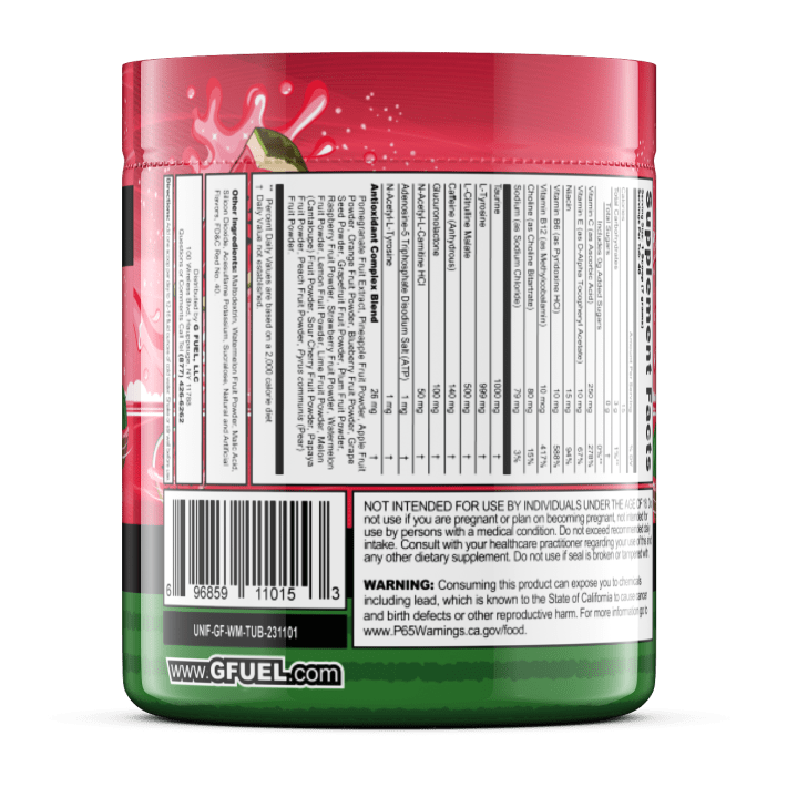 G FUEL Energy Formula | Watermelon Flavor Tub | Antioxidant Complex