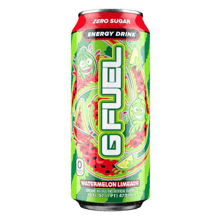 Watermelon Limeade G FUEL Cans | 16 oz Carbonated Energy Drink